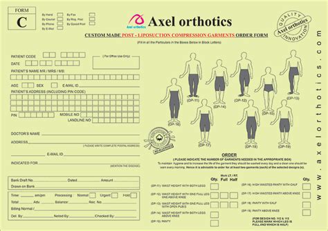 Order Forms Axel Orthotics
