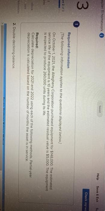 Solved Apter 11 Homework I Suved Help Save And Exit Si Check