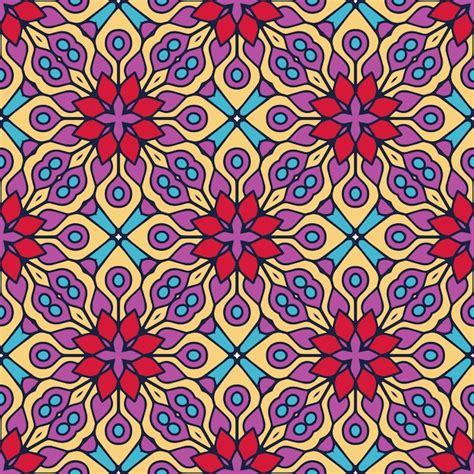 Premium Vector Decorative Geometric Tile Seamless Pattern