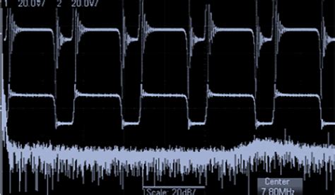 Experimental Power Spectrum Of The Output Signal With Vertical Scale