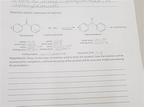 Solved Experiment 8 Reduction Of A Ketone Introduction Fo