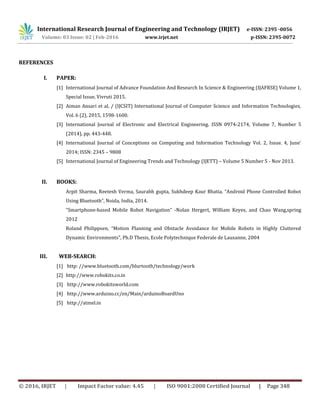 Obstacle Avoidance Robotic Vehicle Using Ultrasonic Sensor Android And Bluetooth For Obstacle