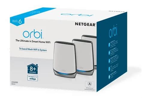 Netgear Orbi Rbk Ax Wifi Mesh System Tri Band Wifi Mesh System Gbps Router