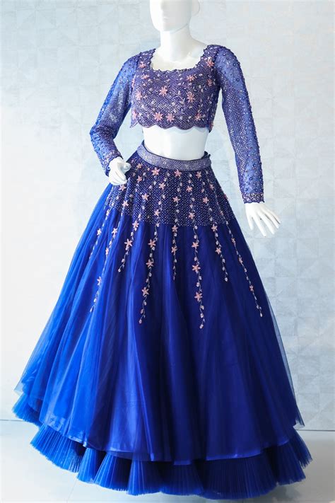 Royal Blue Lehenga Mahek Designs