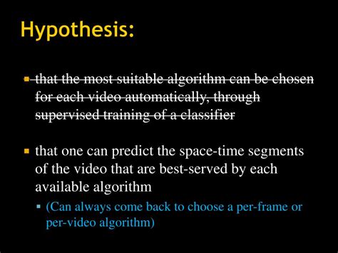 Ppt Segmenting Video Into Classes Of Algorithm Suitability Powerpoint