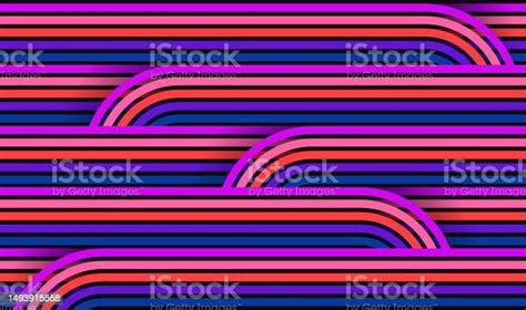 어두운 배경에 줄무늬가 있는 복고풍 포스터 빈티지 스타일의 선이 있는 추상 템플릿입니다 패턴에 대한 스톡 벡터 아트 및 기타