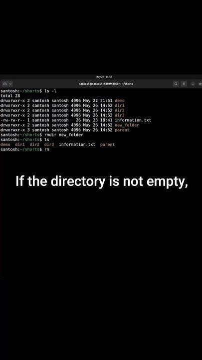 Learn Linuxunix Rmdir Command In 60 Seconds Linuxunix Commands For Beginners Youtube