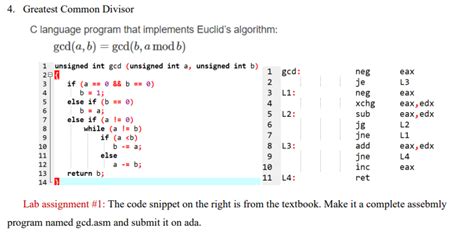 4 greatest common divisor c language program that
