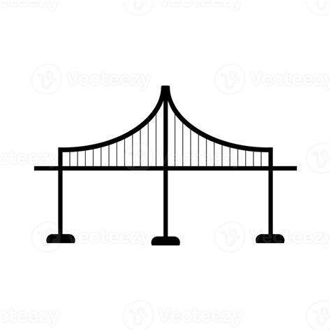 Bridge Icon In Flat Style Architecture And Construction Modern Building Connection Symbol Sign