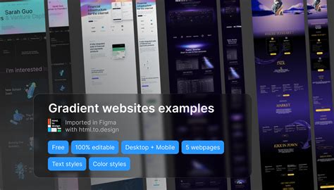 Gradient Website Examples Figma