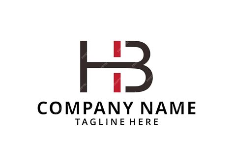 Letras Iniciais Hb H E B Logo Design Template Vector Vetor Premium