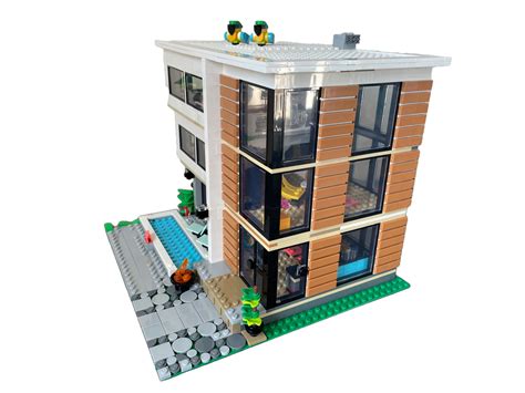 Lego Moc Modern House Modular Alternate Build Of 2x31153 By Re Bricked