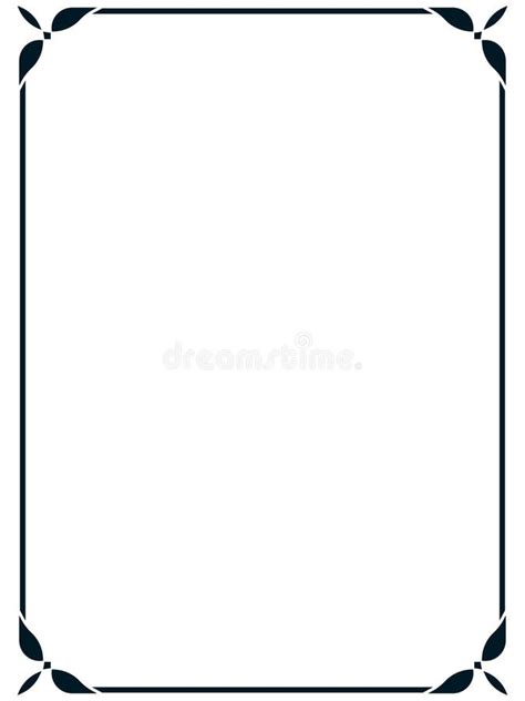 Beautiful Simple Vector Vintage Line Border Frame Stock Vector