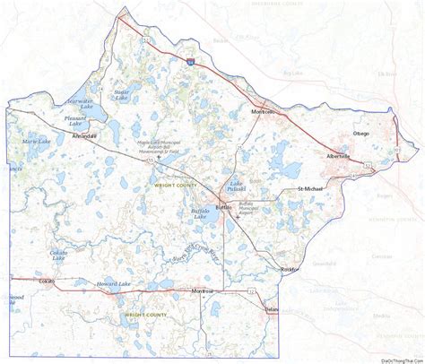 Map Of Wright County Minnesota Thong Thai Real