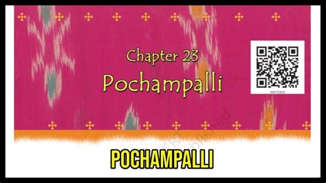 Pochampalli Class 4 Chapter 23 Evs Ncert Cbse Youtube