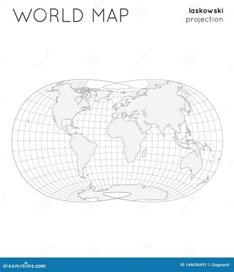 World Map Stock Vector Illustration Of Graticule Atlas 144636691