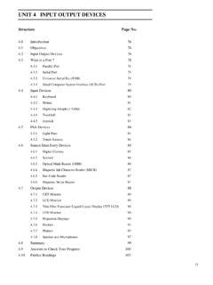 Devices Input And Output UNIT INPUT OUTPUT Devices Input And Output Unit Input Output Devices Input And Output UNIT INPUT OUTPUT Devices Input And Output Unit Input Output