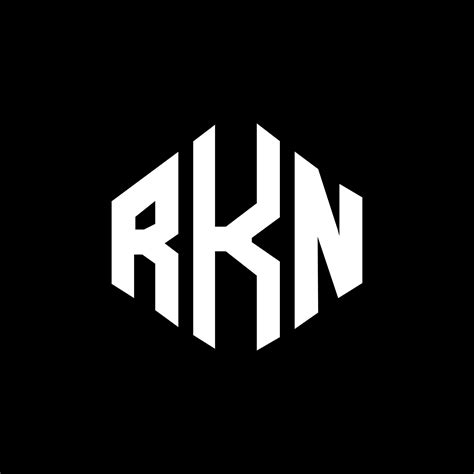 Diseño De Logotipo De Letra Rkn Con Forma De Polígono Diseño De Logotipo En Forma De Cubo Y