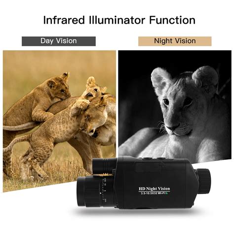 Мощный инфракрасный телескоп ночного видения Монокуляр 3 5 10 5x32 Wifi цифровой охотничий