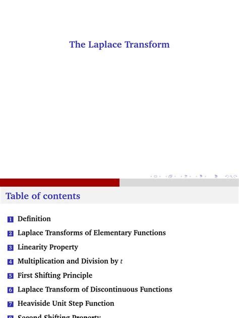 11laplace Transform Of Unit Step Function Impulse Function Pdf Pdf