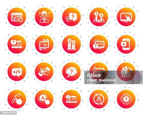 Ux 아이콘입니다 Ab 테스트 여행 경로 지도 및 물음표 아이콘의 집합입니다 벡터 개발에 대한 스톡 벡터 아트 및 기타 이미지 개발 그래프 디자인 Istock