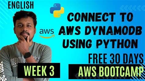 Connect To Aws Dynamodb Using Python Free Aws Bootcamp Week 3 Youtube