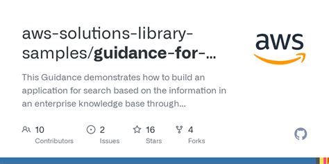 Github Aws Solutions Library Samples Guidance For Custom Search Of An Enterprise Knowledge