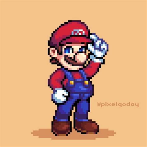 Lucas Godoy On Instagram Super Mario🍄⭐ Pixelart Pixel Pixels ドット絵 픽셀아트 Mario