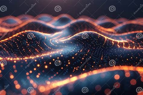 Digital Abstract For Tech Processes Ai Neural Networks Sound And Graphics For Science Education