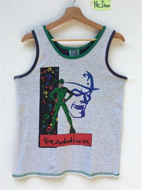 Vintage Vtg Batmanandrobin The Riddler Singlet Dc Comicsmoviejoker Grailed