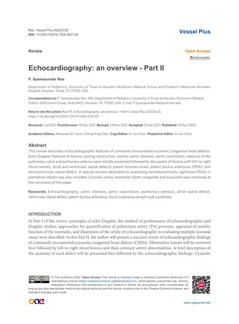 PDF Echocardiography An Overview Part II