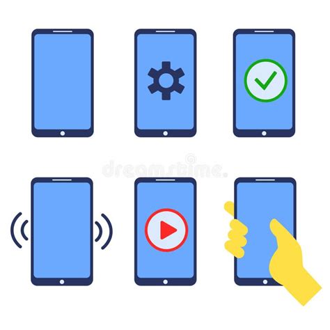 Mobile Phone Flat Design Style Vector Illustration Stock Vector Illustration Of Device