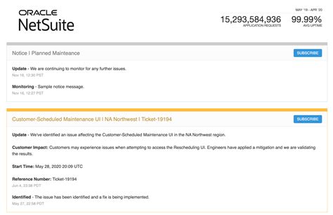 NetSuite Applications Suite Checking NetSuite System Status