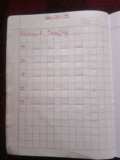 Backward Counting Maths Assignment Teachmint