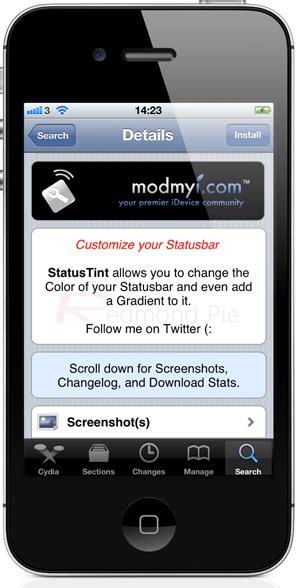 Change The Color Of Status Bar In IOS With StatusTint Redmond Pie