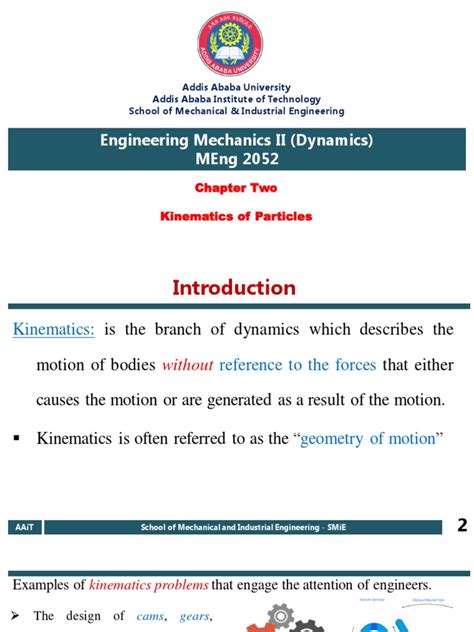 ch ii ii kinematics of a particle all pdf kinematics acceleration
