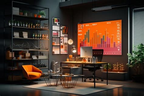 Premium Ai Image Graphs And Diagrams Interior Generative Ai