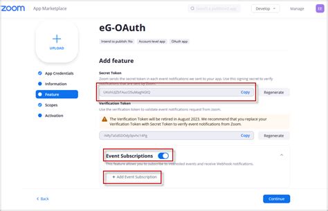 setting up webhooks service