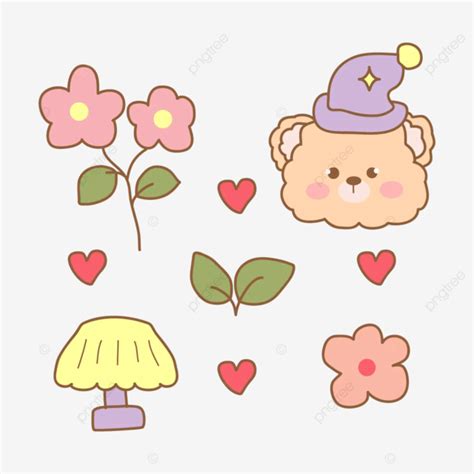 저널 장식용 귀여운 한국 곰 스티커 일러스트 벡터 스티커 일러스트 벡터 일러스트 귀여운 일러스트 Png 일러스트 및 벡터 에 대한 무료 다운로드 Pngtree