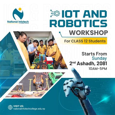 national infotech college on linkedin iot robotics workshop