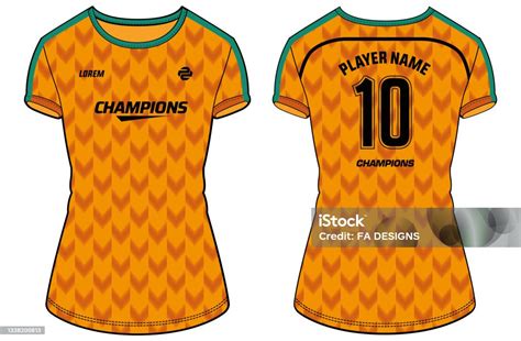 여자 스포츠 저지 티셔츠 디자인 컨셉 일러스트 여자 배구 저지 축구 배드민턴 축구와 넷볼 스포츠 유니폼 키트를 위한 기하학적 패턴 라운드 넥 티셔츠 갈매기표 수장에 대한