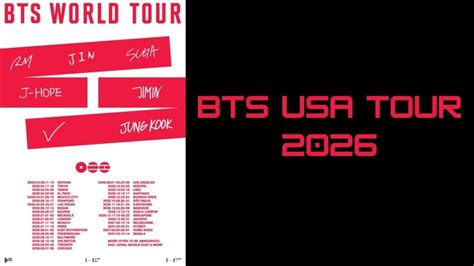 Bts Usa Tour 2026 Dates Expected Setlist And Tickets