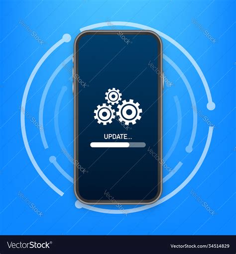 System Software Update Data Or Synchronize Vector Image