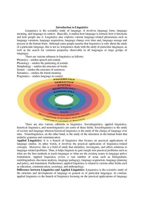 Language Pdf 100590 314 Introduction To Linguistics General Concepts