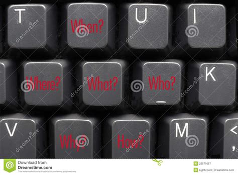 Questions On Keyboard Stock Image Image Of Keys Interrogation