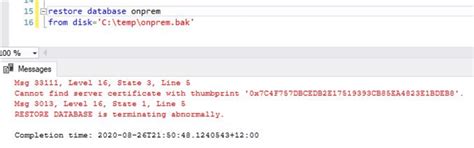 Restore Tde Enabled Azure Sql Db