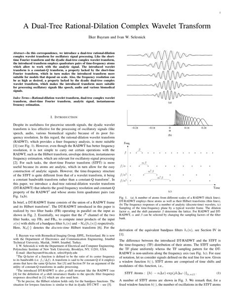 Pdf A Dual Tree Rational Dilation Complex Wavelet Transform