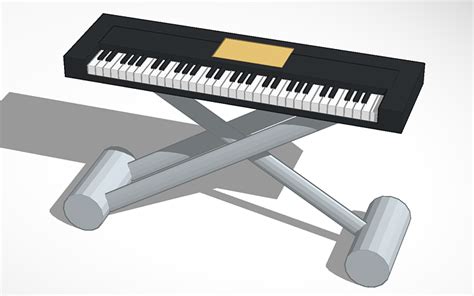 3d design piano keyboard tinkercad
