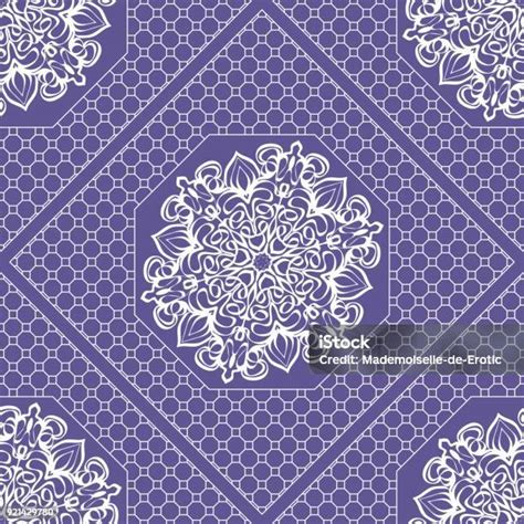 꽃 장식입니다 현대 기하학적 패턴입니다 원활한 벡터 일러스트입니다 고급 벽지 초대장 장식 직물에 대 한 텍스처 벡터 일러스트 레이 션 0명에 대한 스톡 벡터 아트 및 기타