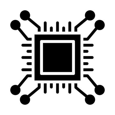 Premium Vector Chip Sign Symbol Vector Glyph Icon